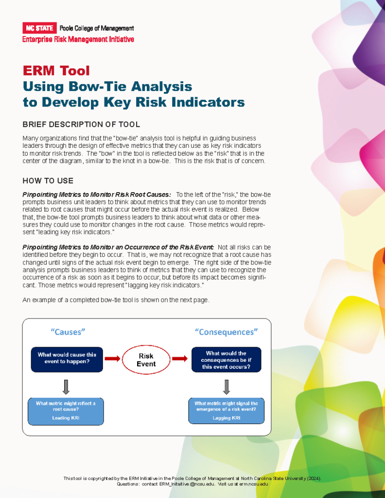 ERM Tool: Using Bow-Tie Analysis to Develop Key Risk Indi