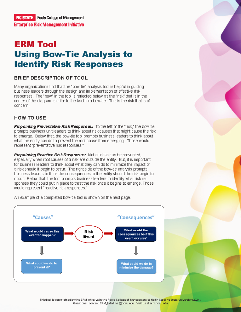ERM Tool: Using Bow-Tie Analysis to Identify Risk Respons
