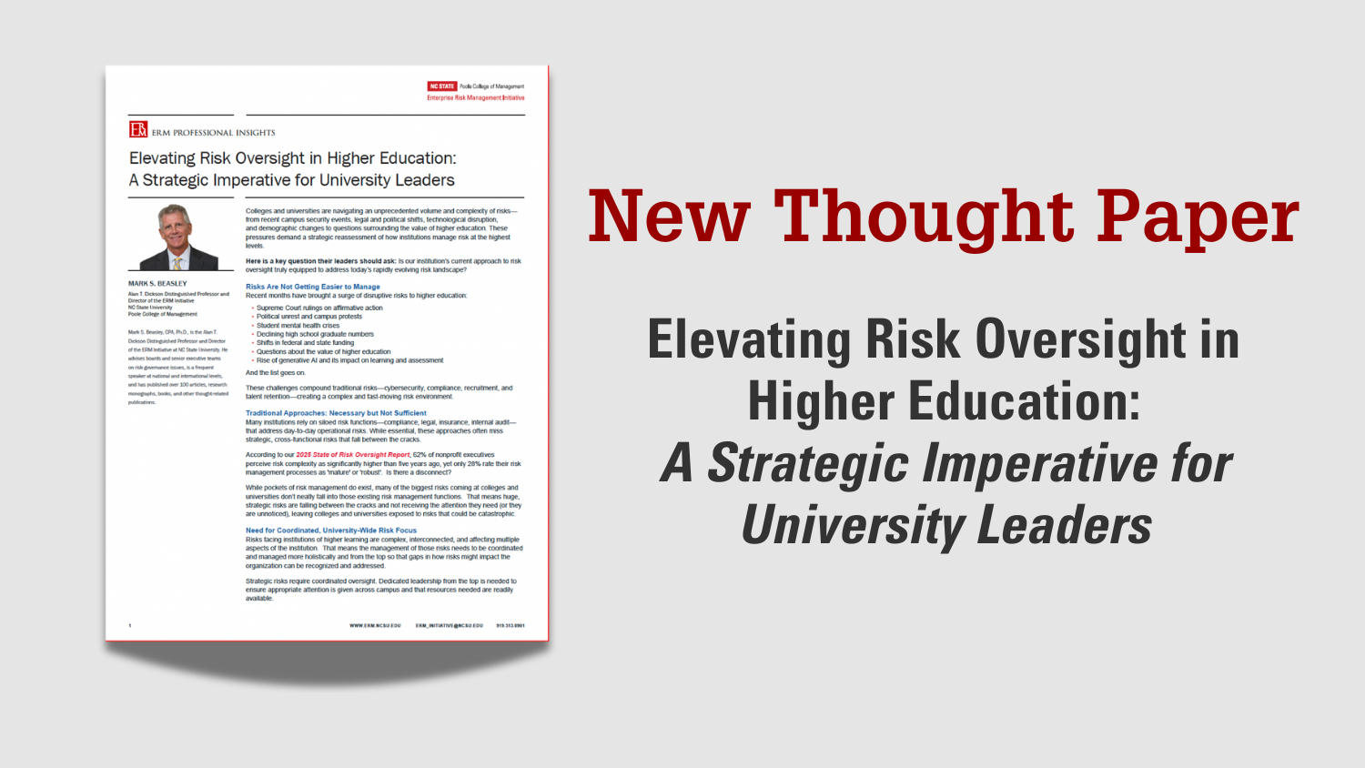 Elevating Risk Oversight in Higher Education
